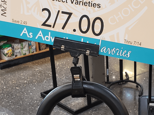 POP Rotating Sign Clip | 3 1/8"w Sign Holder | 1" Grip Capacity Clip ...