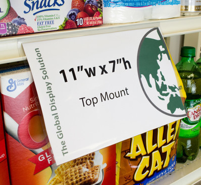 Shelf Edge Sign Holder w/ Adhesive - 11"w x 7"h - The Global Display ...