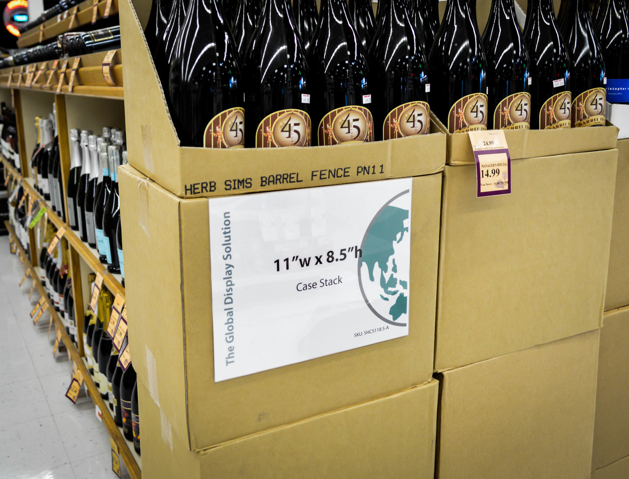 Case Stack Sign Holder | 90 Degree | (1UP) 11"W x 8.5"H - The Global ...