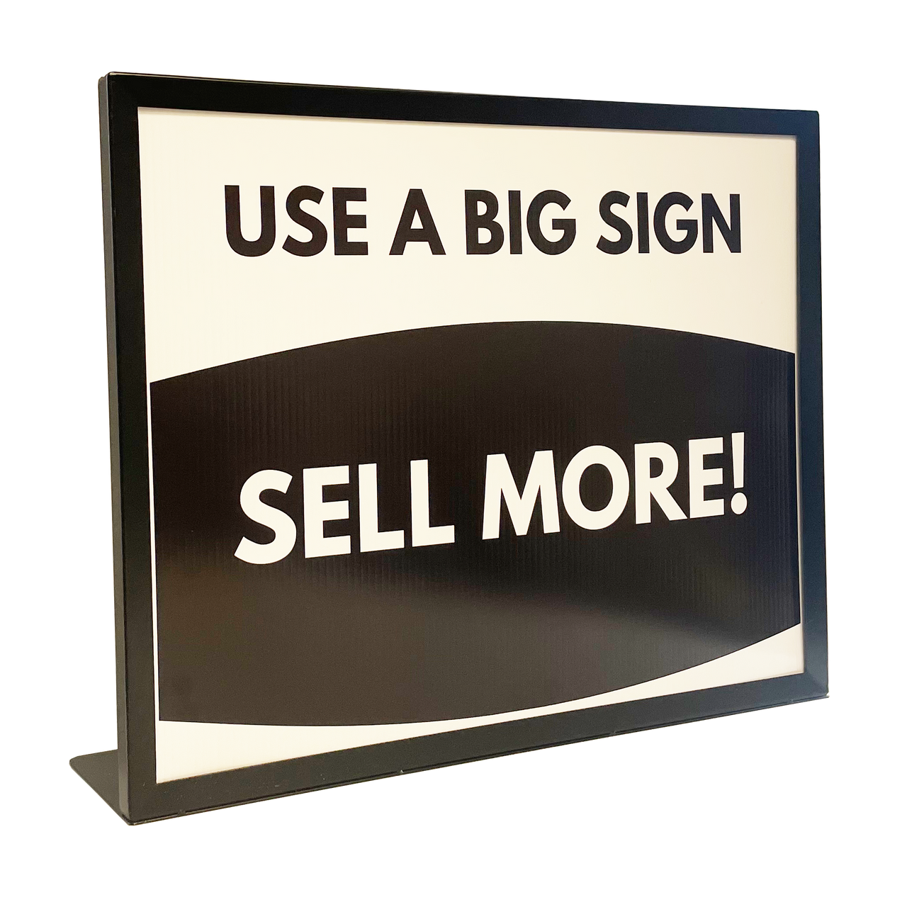 Metal Sign Frame | Wedge Base | Large Bulk Display | 22"W x 17"H ...