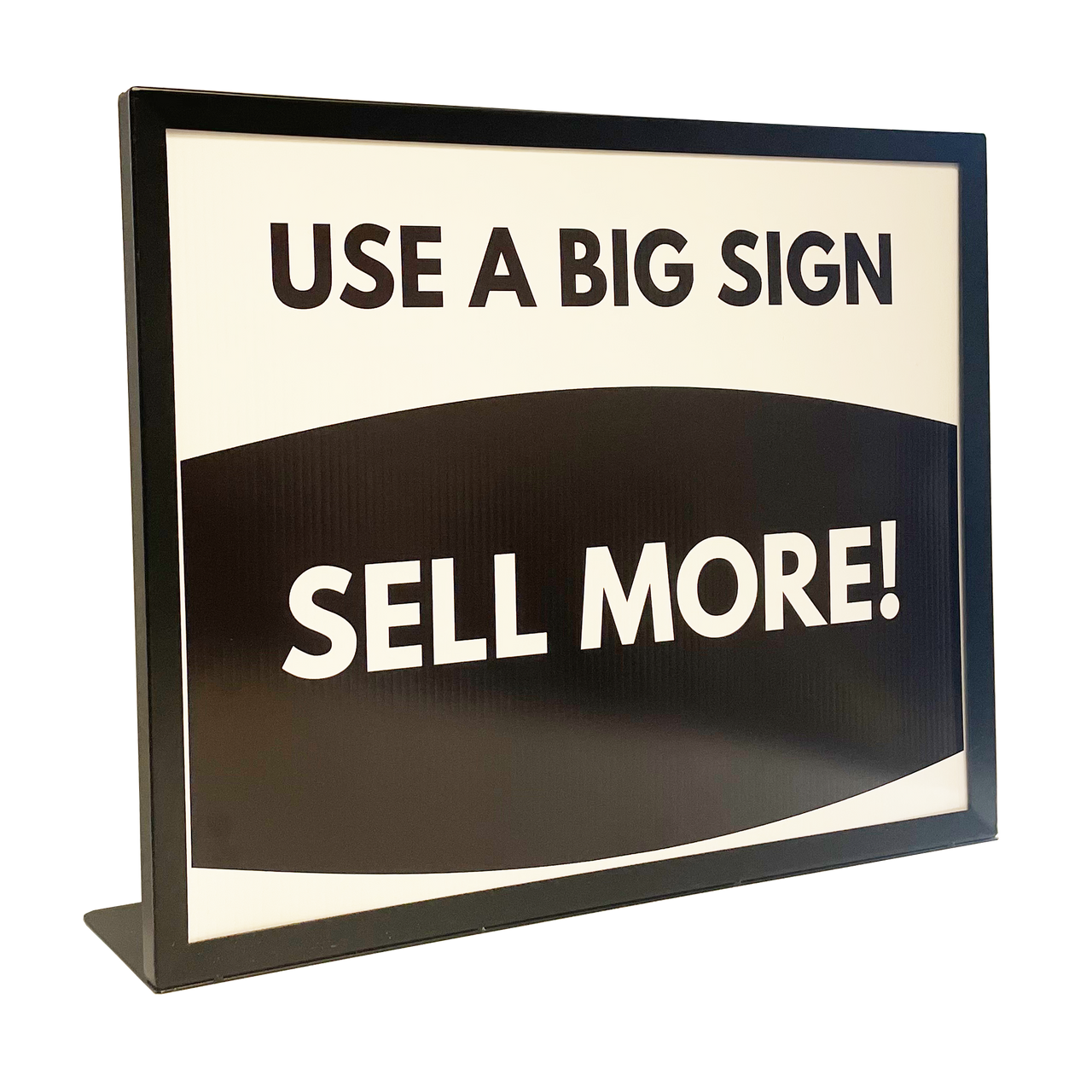 Metal Sign Frame | Wedge Base | Large Bulk Display | 22"W x 17"H ...