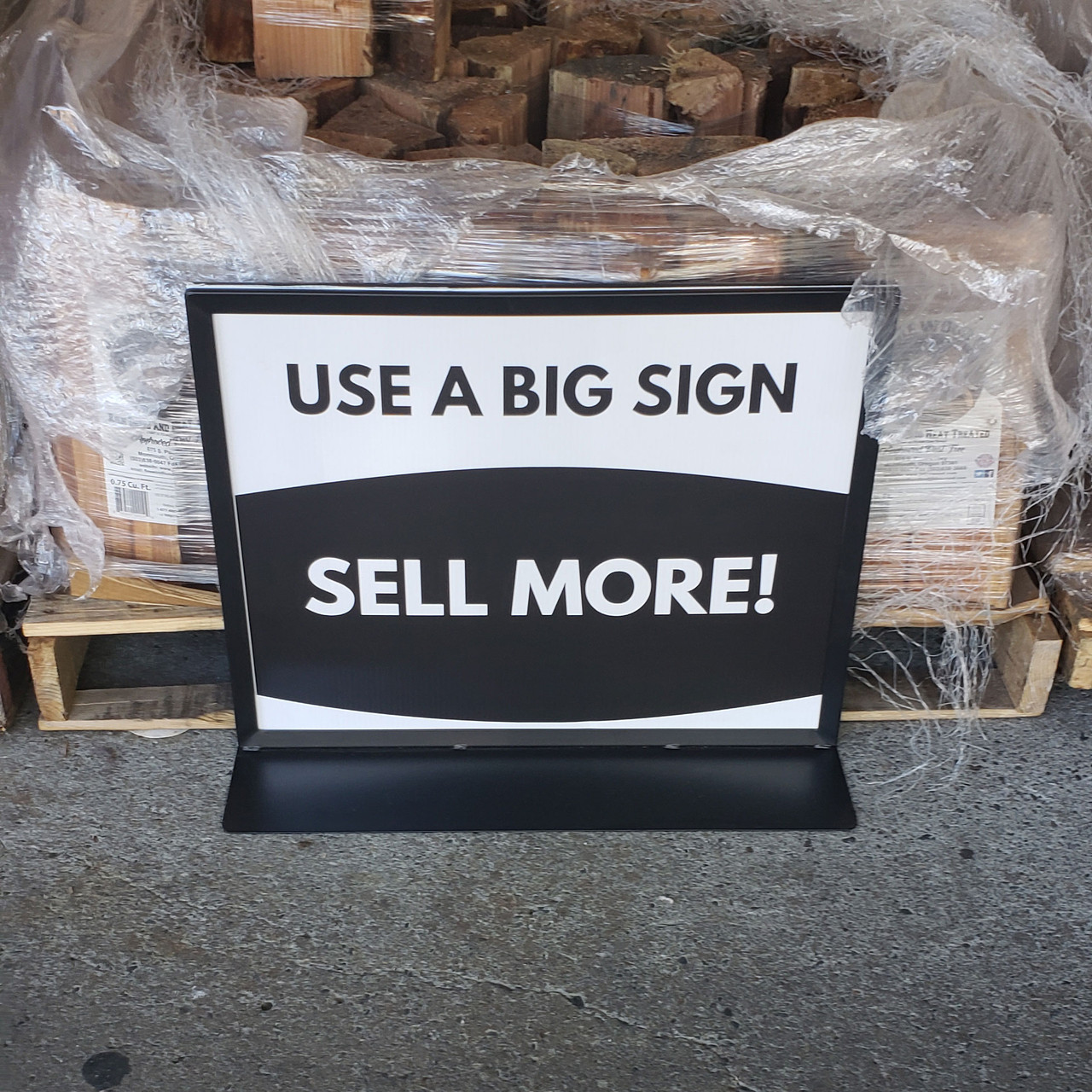 Metal Sign Frame | Wedge Base | Large Bulk Display | 22"W x 17"H ...