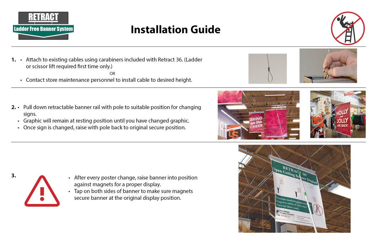 Retractable Banner System - Displays 22"w Banner