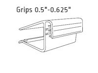 Sqaure Edge Gripper | Fits 0.5"- 0.625"| 1.5"L - The Global Display ...