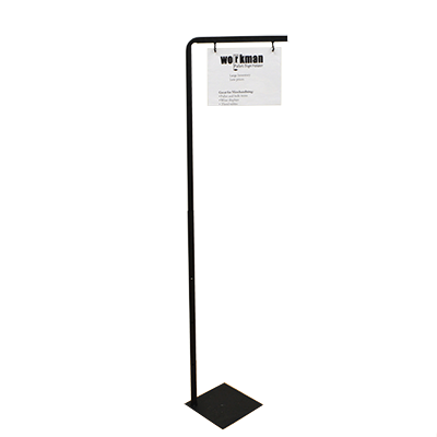 Pallet Sign Holder - Black - Adjustable Post 44"-72"
