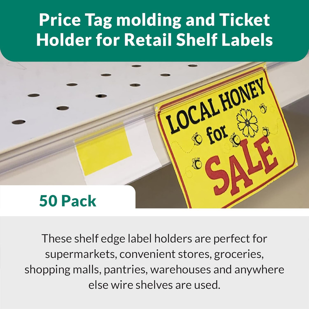 Price Tag Molding Shelf Strip | Clear Protective Lens | Promo Grip ...