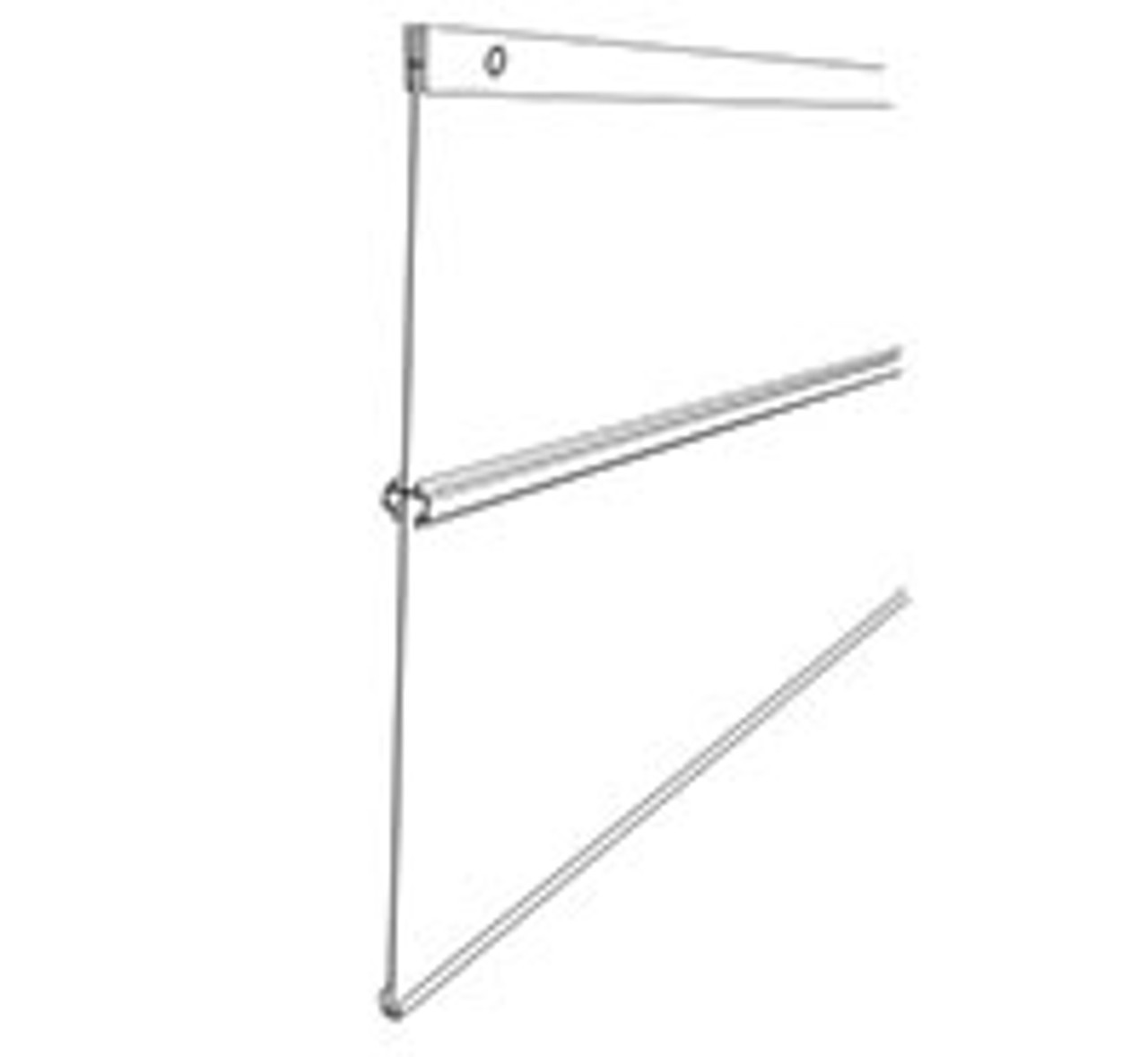 34"L Double Side Spiral Sign Board | White | Top Channel 7-7/8" and ...