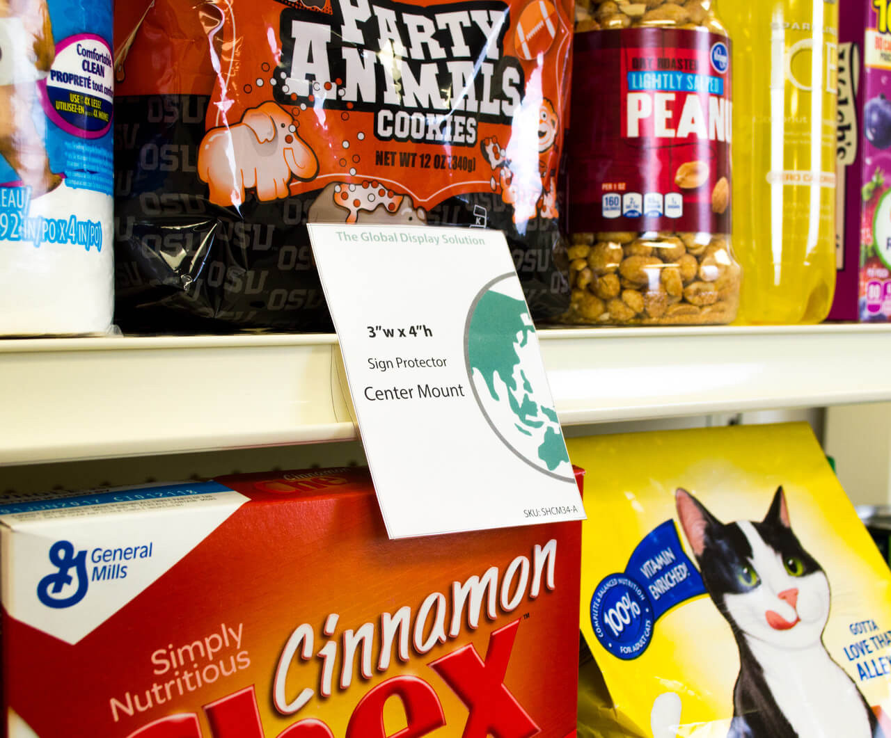 Shelf Edge Sign Protectors and Sign sleeves