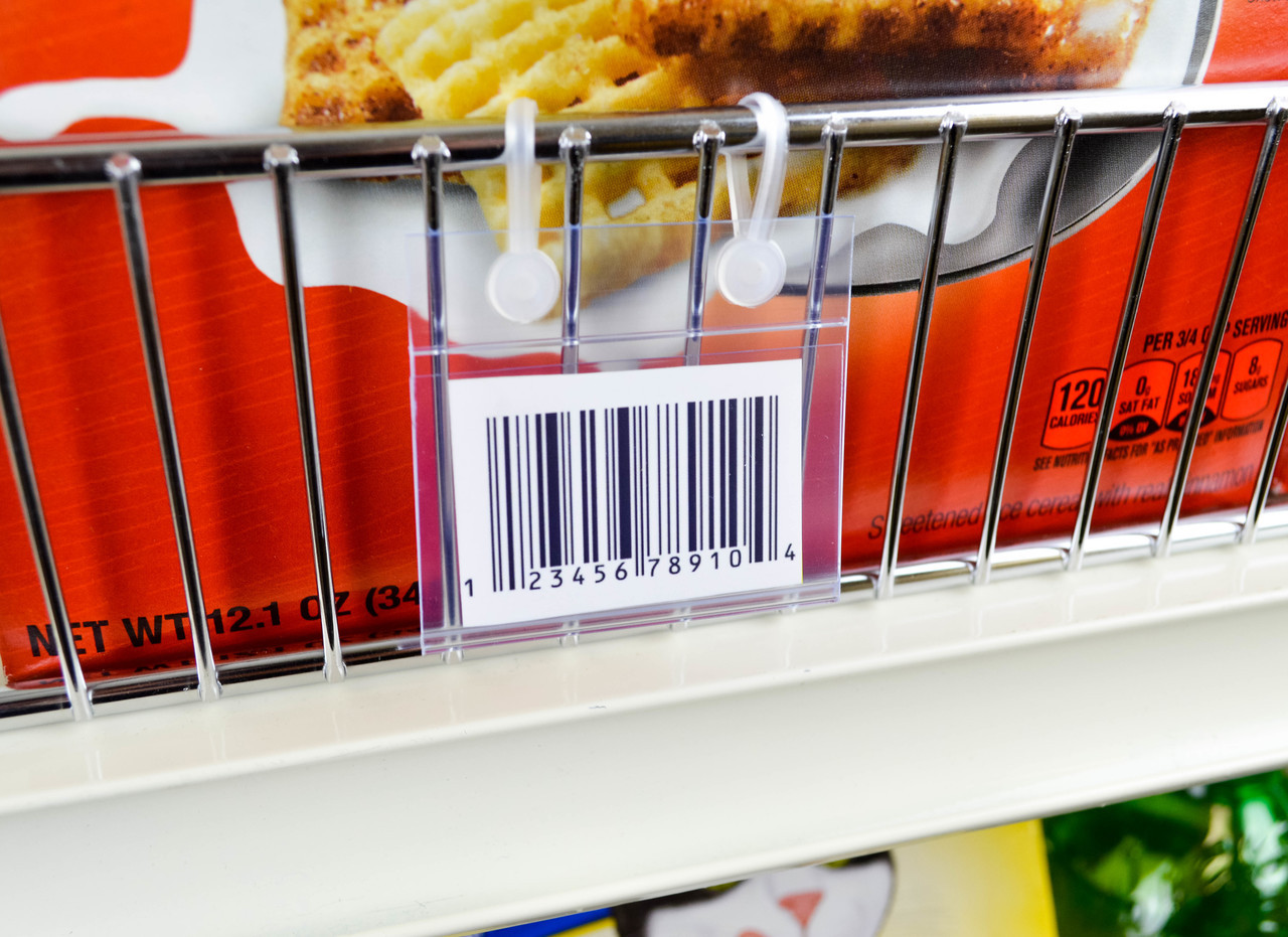 Moveable Shelf Label Holder - 5"w x 0.75"h Label - The Global Display ...
