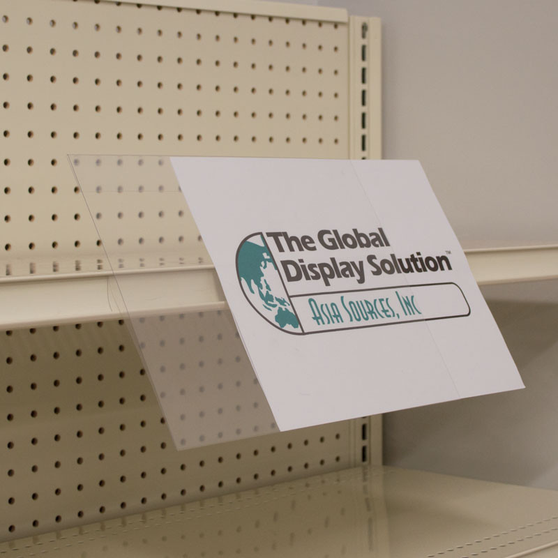 Shelf Edge Sign Holder | Center Mount | Landscape | Letter size 1UP