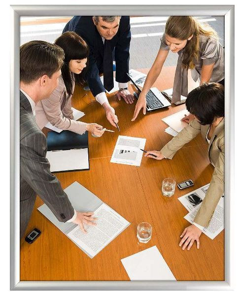 A-Frame Sidewalk Sign Display | Weatherproof | 22"W x 28"H | Silver ...