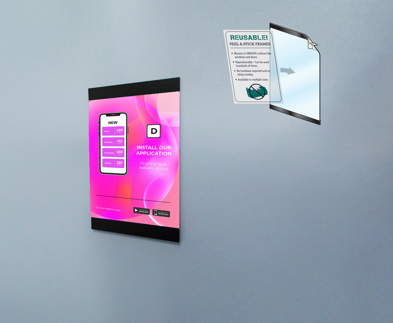 Glass Window & Door Sign Holders - The Global Display Solution™