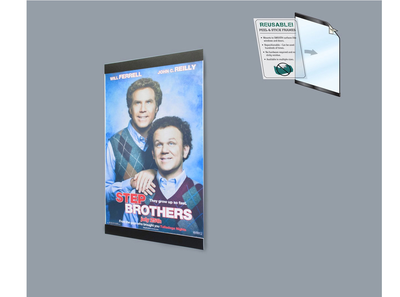 Reusable Sign Frame | 8.5"W x 14"H | 1" Black Border | Portrait - The ...