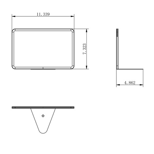 Metal Sign Holder | Wedge Base | 11"W x 7"H | Black - The Global ...