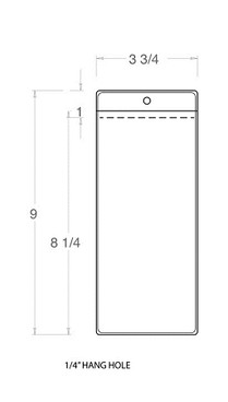 Fact Tag Holder | Hanging Vinyl Envelope | 3 3/4"W x 8 1/4"H Labels ...