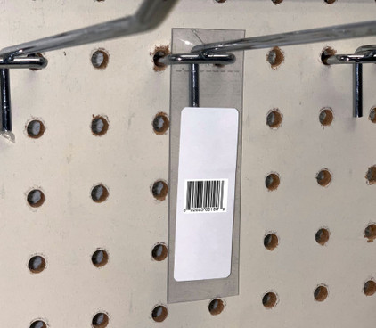 Peg Back Tag Label Holder | 3.25"H x 1.25"W - The Global Display Solution™