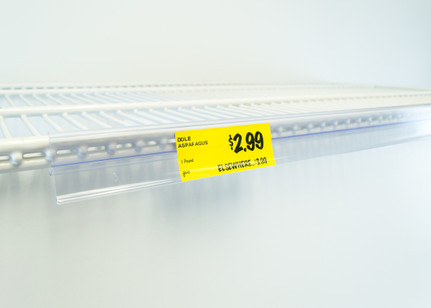 Price Tag Molding Ticket Holder | For Double Wire Cooler Shelf | Clear ...