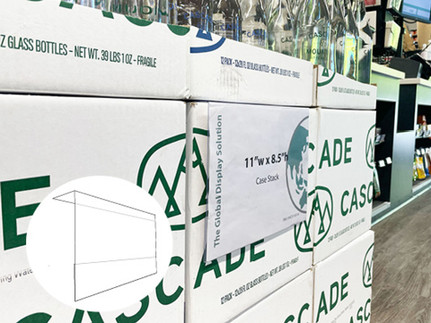 Case Stack Sign Holder | 11"W x 7"H - The Global Display Solution™