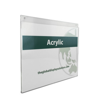 Acrylic Wall Mount Sign Holder - Landscape - 11"w x 8.5"h