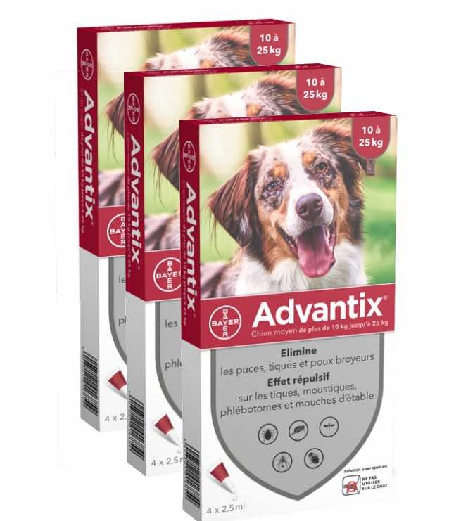 Advantix for Dogs 20-55 lbs (10.1-25 kg) - Red 12 Doses | Sierra Pet Meds