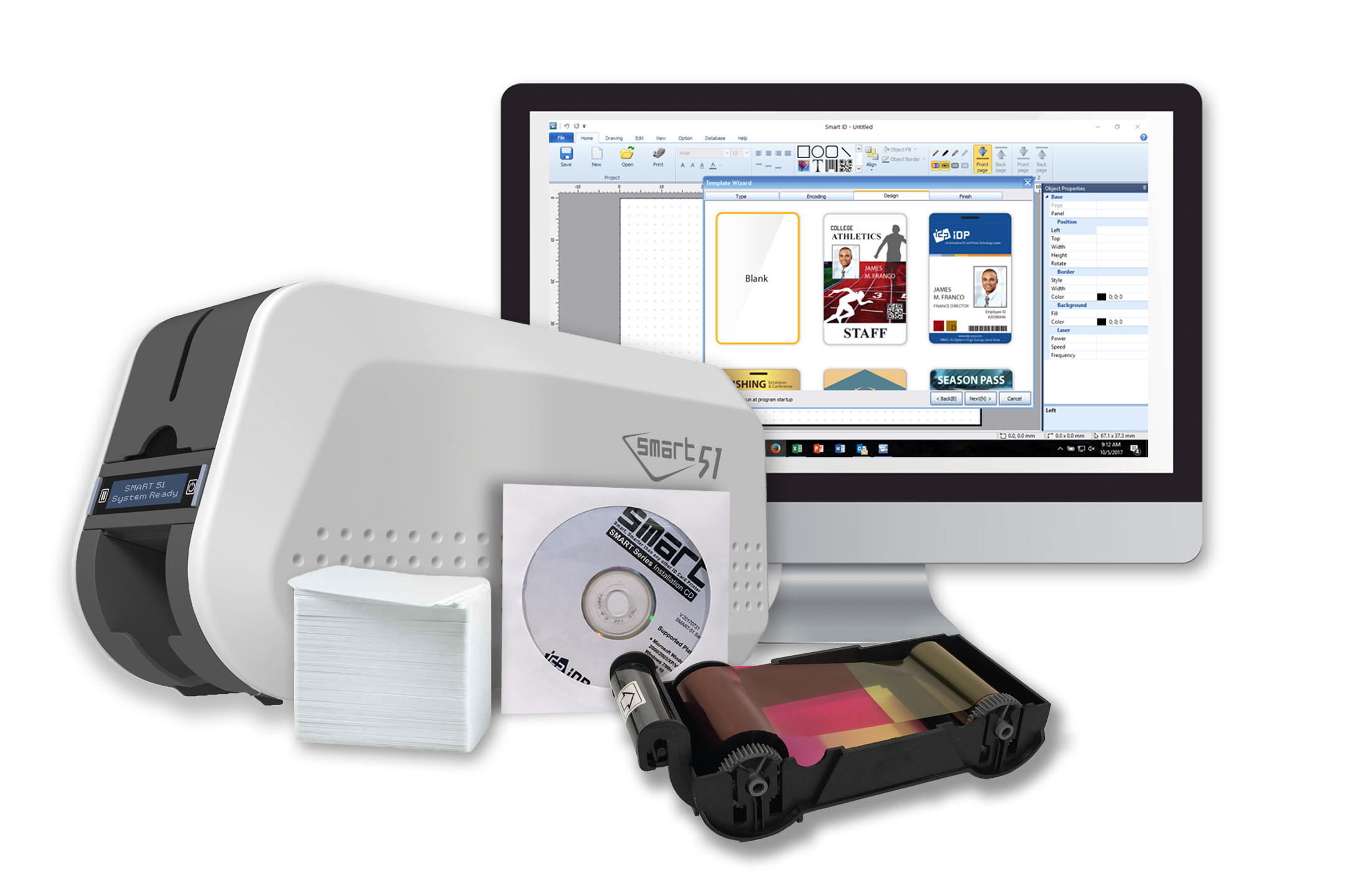 IDP SMART-51 Simplex ID Card Printer Kit - ProxCards