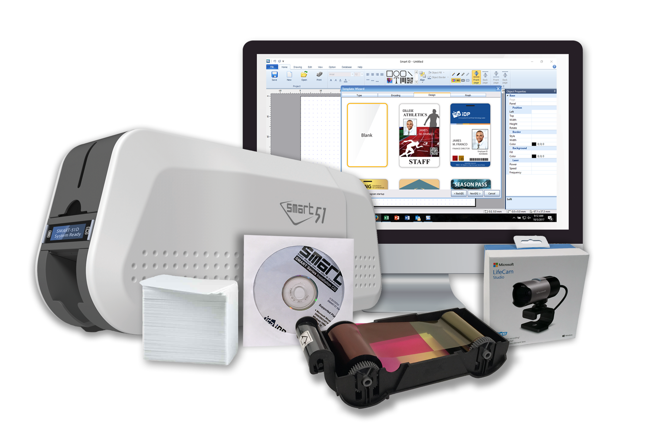 IDP SMART-51 Duplex ID Card Printer Bundle - ProxCards