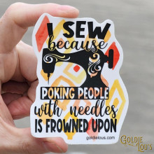 Poking People Sticker - The Quilting Connection, LLC.