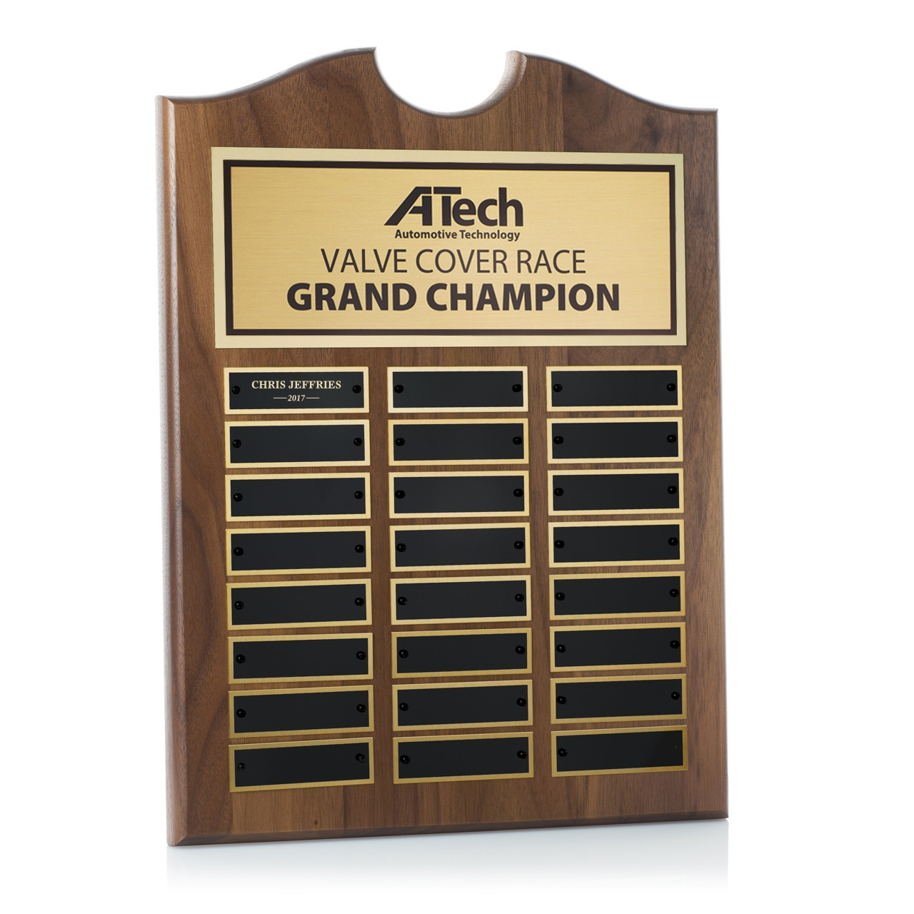 Black Roster Plaque Perpetual Plate - Trophy Awards Manufacturing