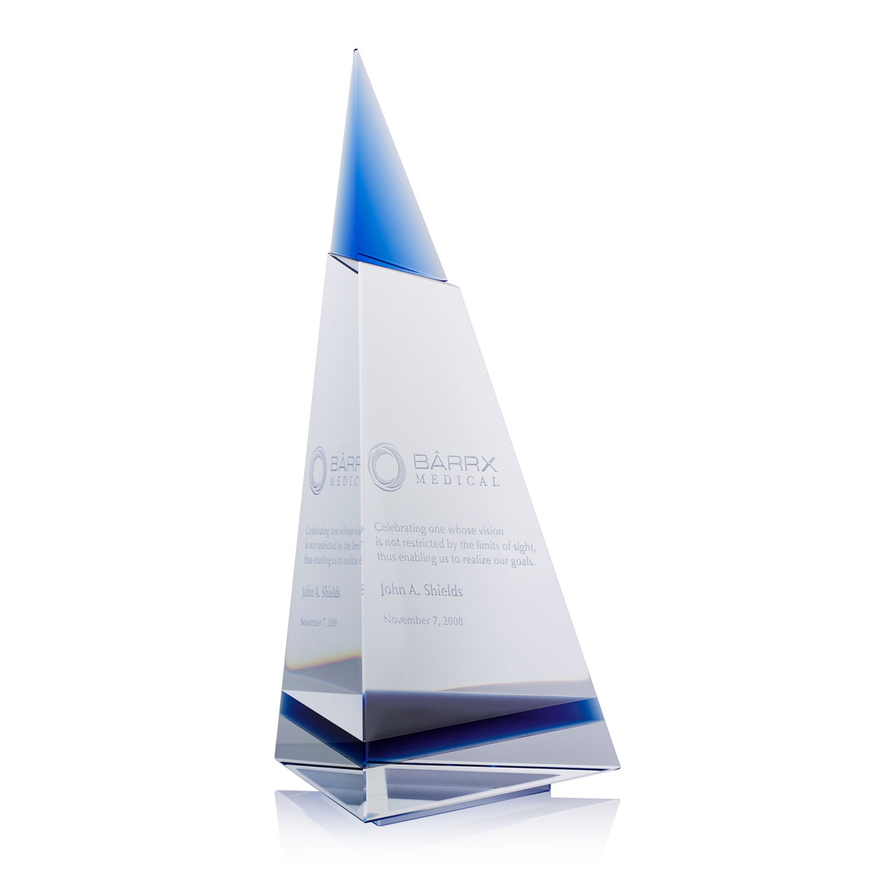 Pyramid Acrylic Ice Trophies - Trophy Awards Manufacturing