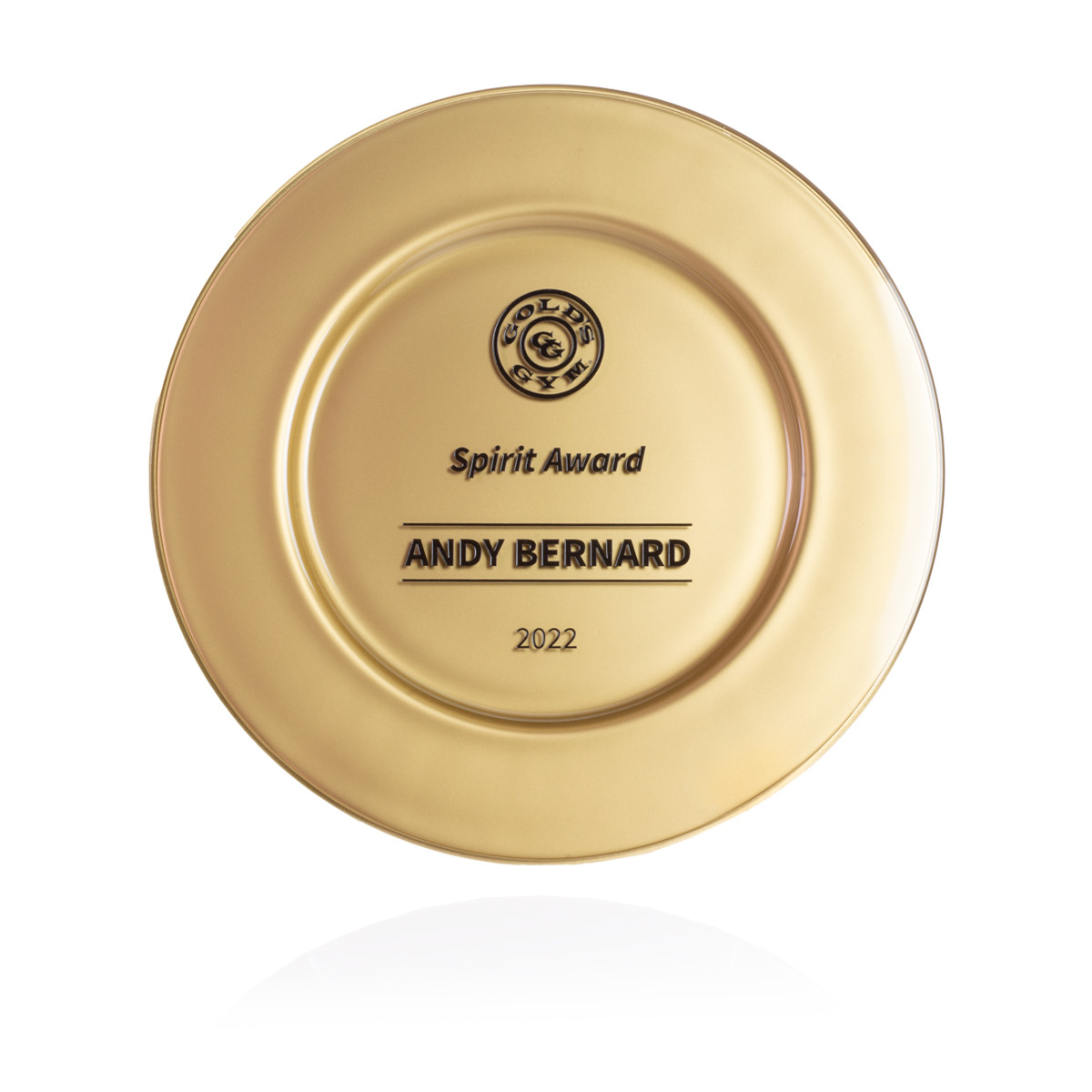 Gold European Glass Plate - Trophy Awards Manufacturing