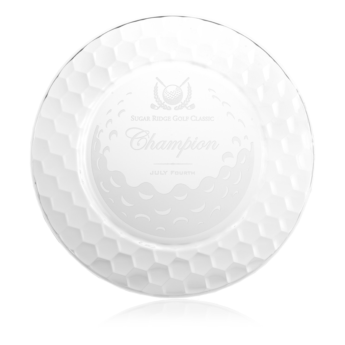 European Glass Golf Plate - Trophy Awards Manufacturing