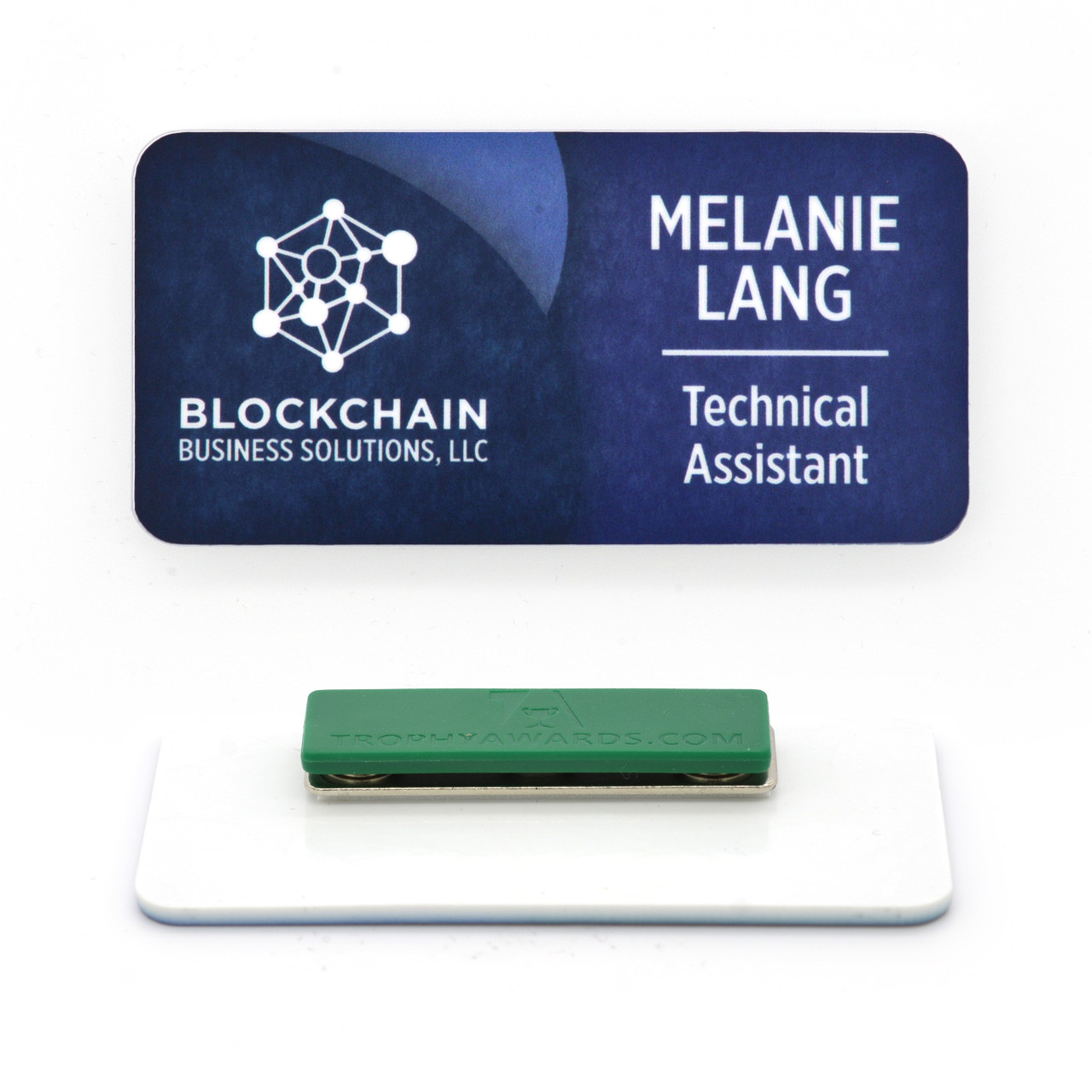 Full Color Plastic Name Tags - Trophy Awards Manufacturing