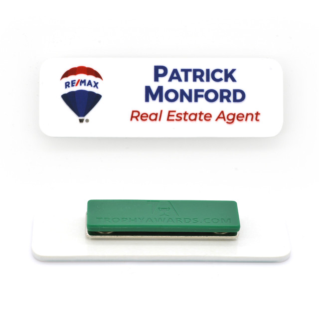 Full Color Plastic Name Tags - Trophy Awards Manufacturing
