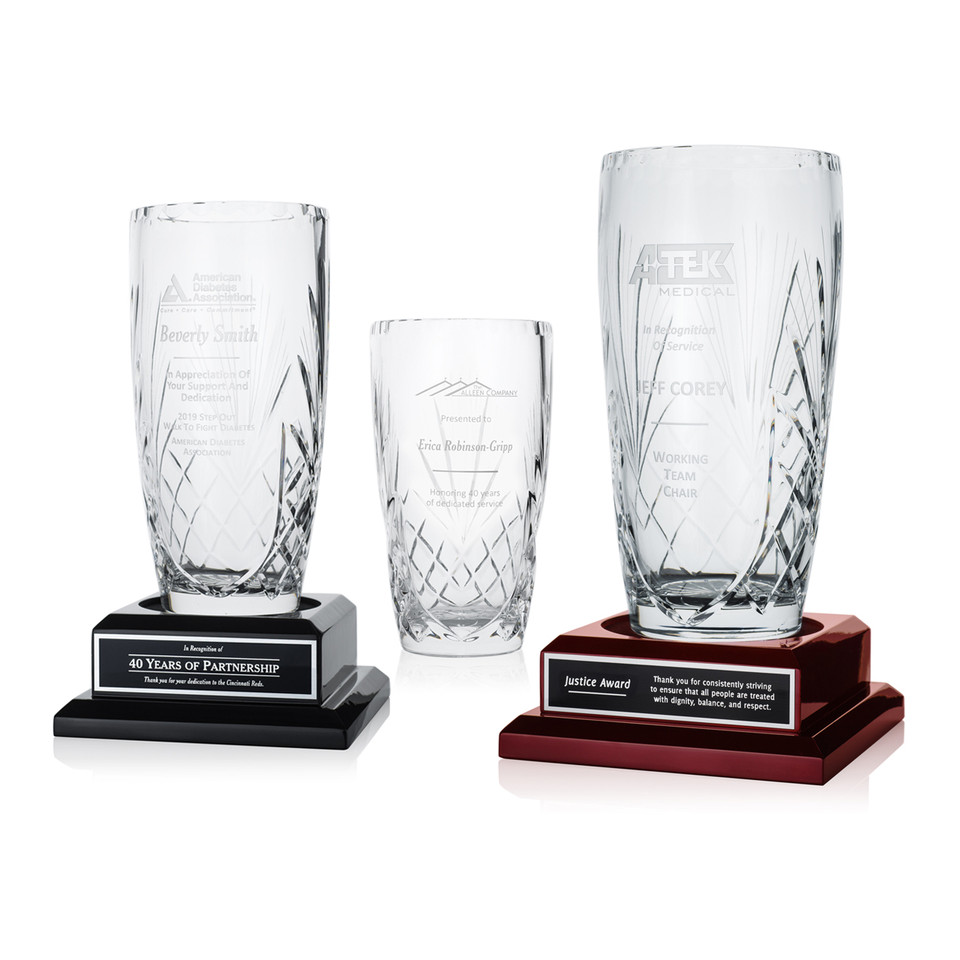 Inspiration Crystal Award Vases - Trophy Awards Manufacturing