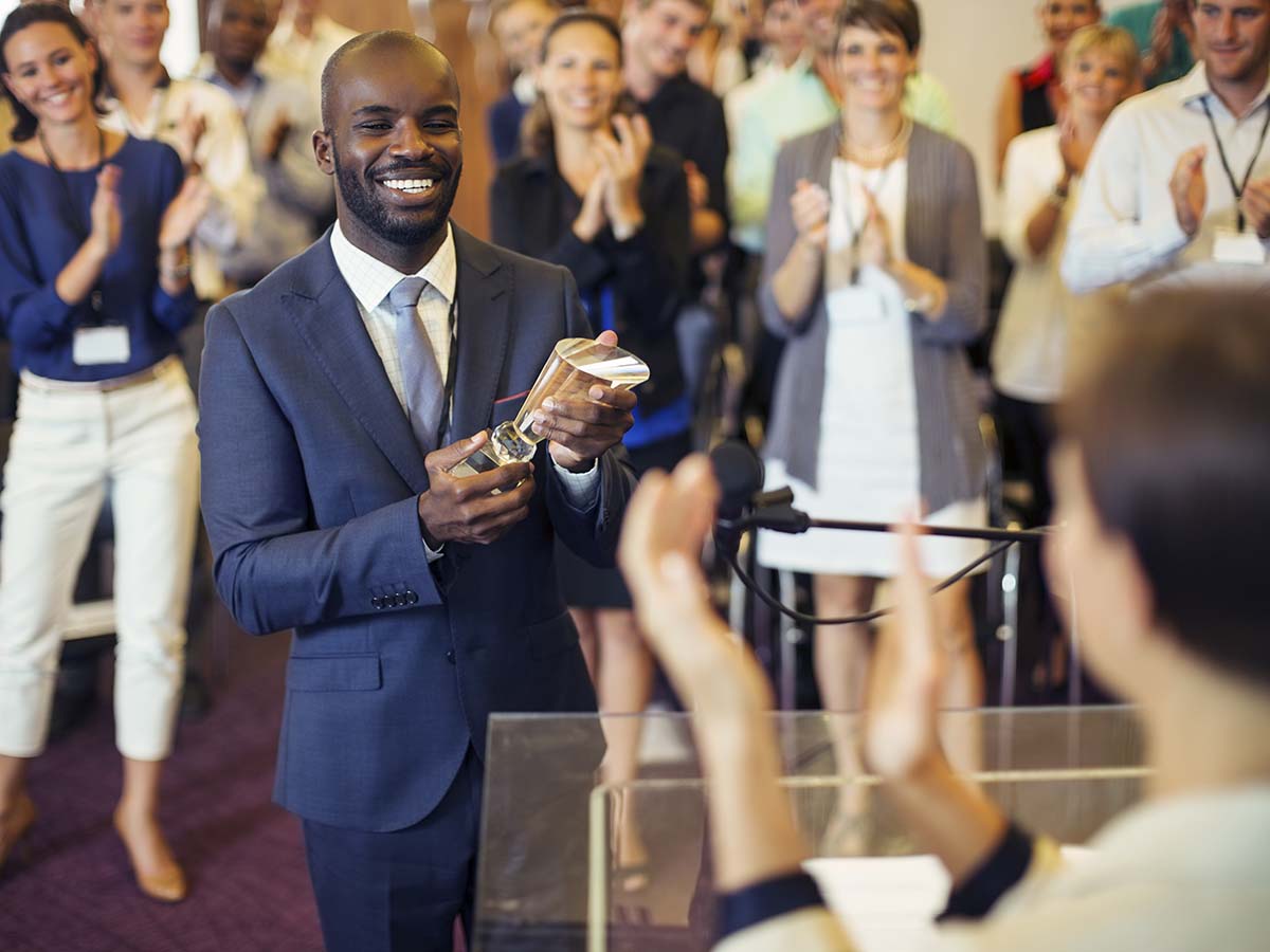 What types of trophies are given in business? - Trophy Awards Manufacturing