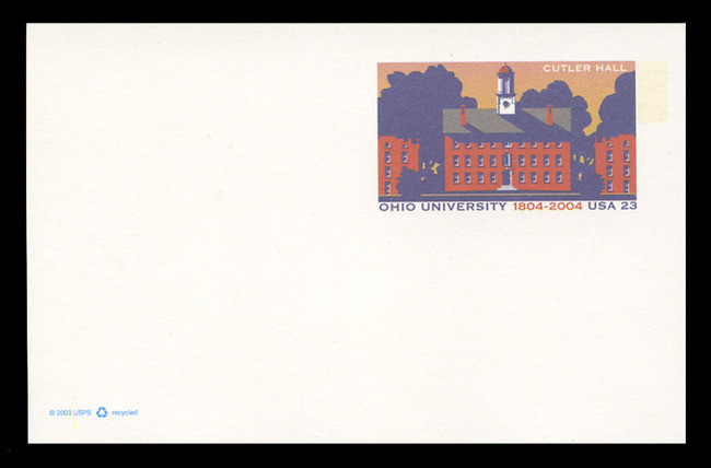 U.S. Scott # UX 400, 2003 23c Ohio University, 200th Anniversary - Mint ...