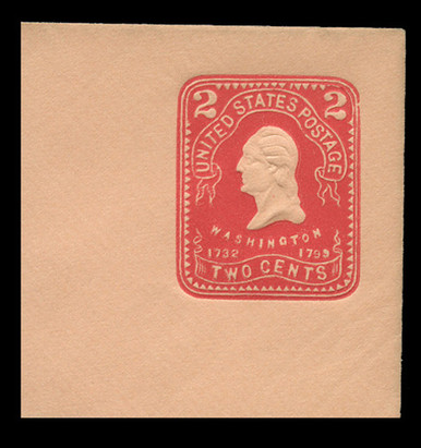 USA Scott # U 397, 1904 2c Washington, Scott Die 89 (recut), carmine on ...