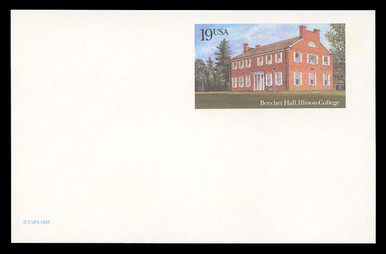 U.S. Scott # UX 172, 1993 19c Beecher Hall, Illinois College - Mint ...