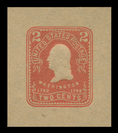 USA Scott # U 389R, 1903 2c Washington, Scott Die U86, red on manila ...