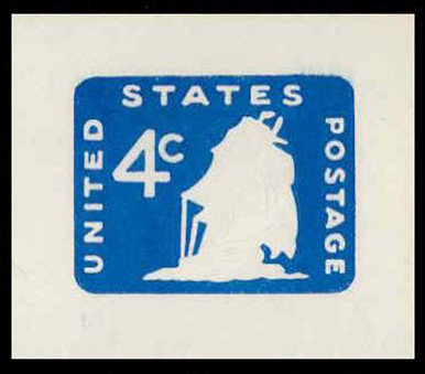 USA Scott # U 549 1965 4c Old Ironsides - Mint Cut Square ...