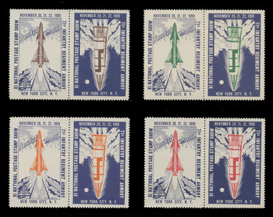 ASDA 1959v (11th) Stamp Show, Rockets, Inverted Rocket Perforated (Set ...