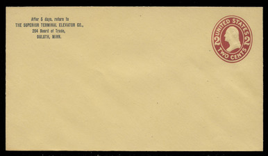 USA Scott # U 407/10, UPSS #1602/15 1907-16 2c Washington, brown red on ...