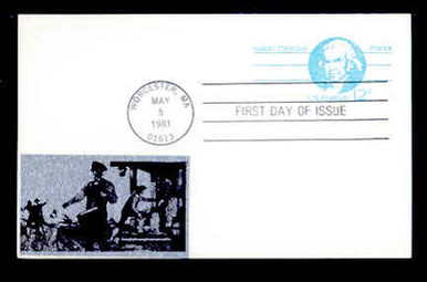 U.S. Scott #UX 89 12c Isaiah Thomas Postal Card First Day Cover. Sarzin ...