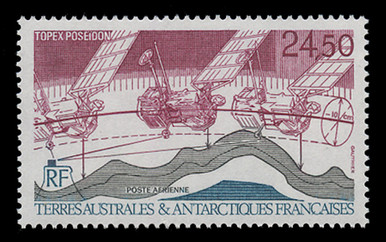 FSAT Scott # C 122, 1992 Mapping Satellite Poseidon - SteveLevineStamps ...