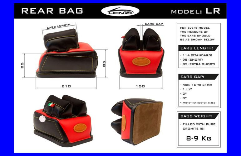 Lenzi Long Range Rear Bag (16mm Spacing Nylon Ears) - PMA Tool