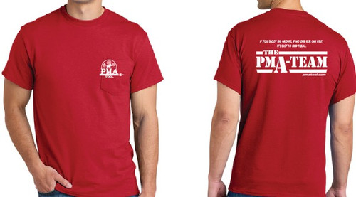 PMA A-Team T-Shirt (red w/ pocket) - PMA Tool