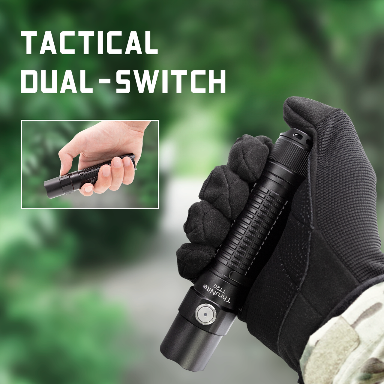 ThruNite TT20 Tactical 2526 Lumen Dual-Switch Rechargeable Torch - LiteShop