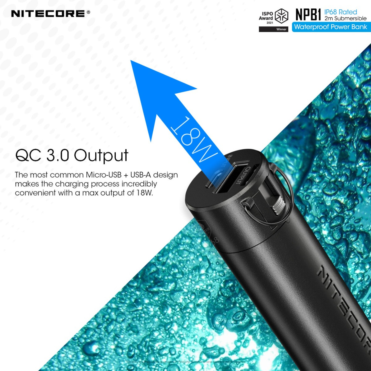 Nitecore NPB1 5000mAh waterproof power bank