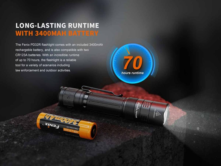 Fenix PD32R Compact 1400 lumen 344m throw rechargeable torch - LiteShop