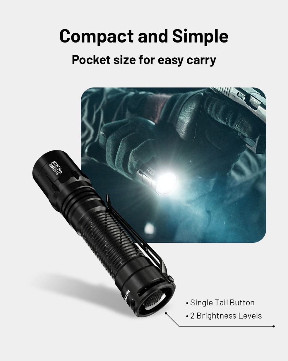 Nitecore MT2C Pro Compact 1800 lumen 520m throw tactical torch - LiteShop